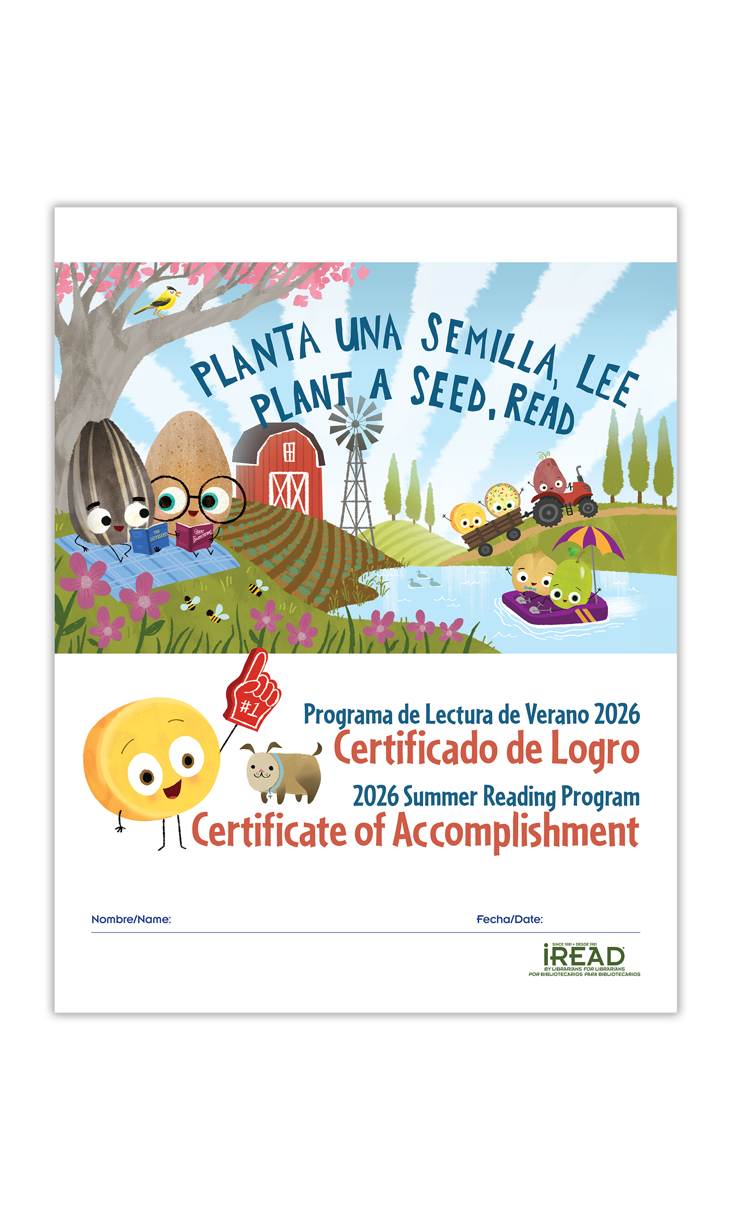 Certificates (English/Spanish) - iREAD: Reading Programs