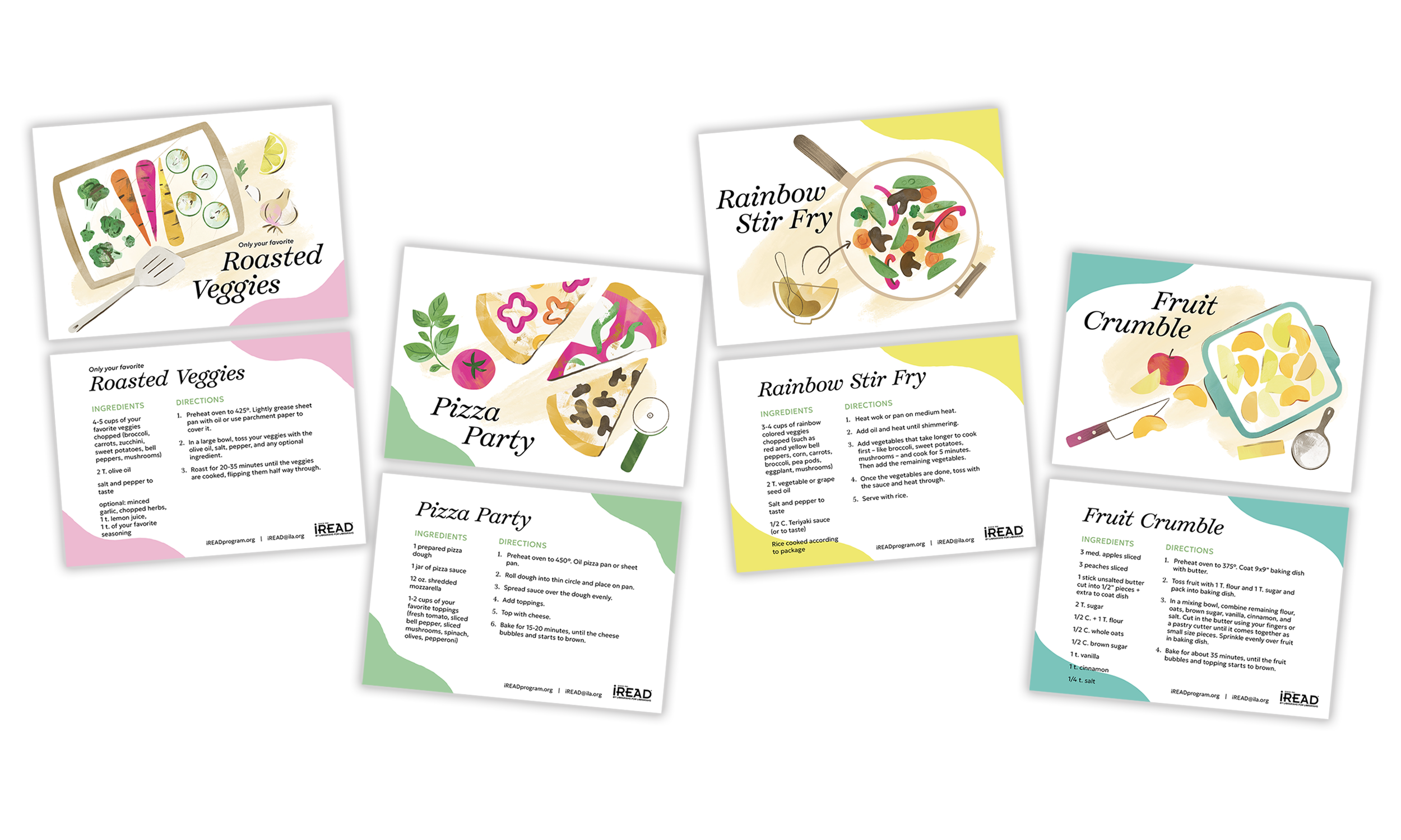 Recipe Cards (12 cards per set) - iREAD: Reading Programs